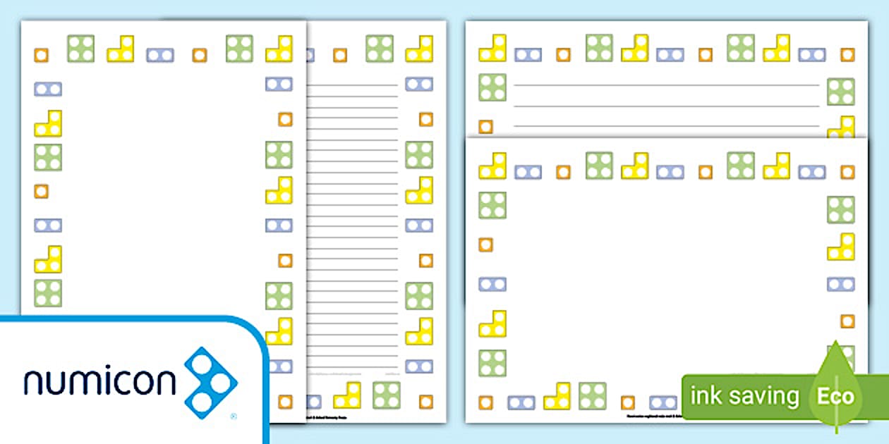 Numicon Shapes Page Borders - Twinkl
